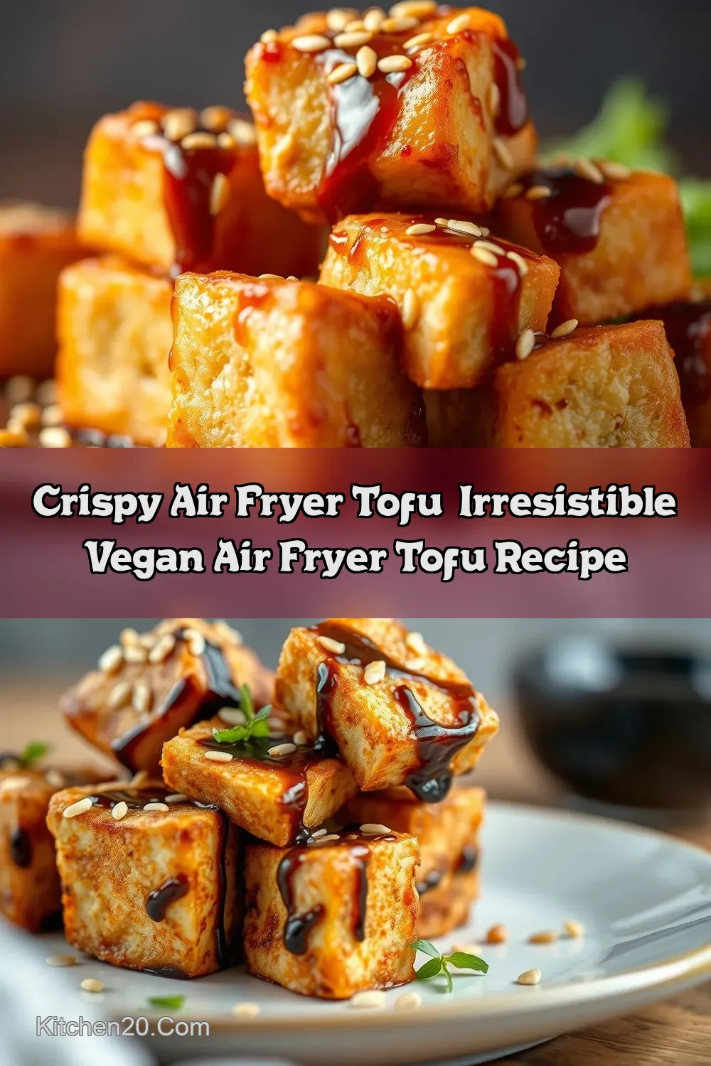 Crispy Air Fried Tofu Recipe with Tangy Soy Glaze – Easy