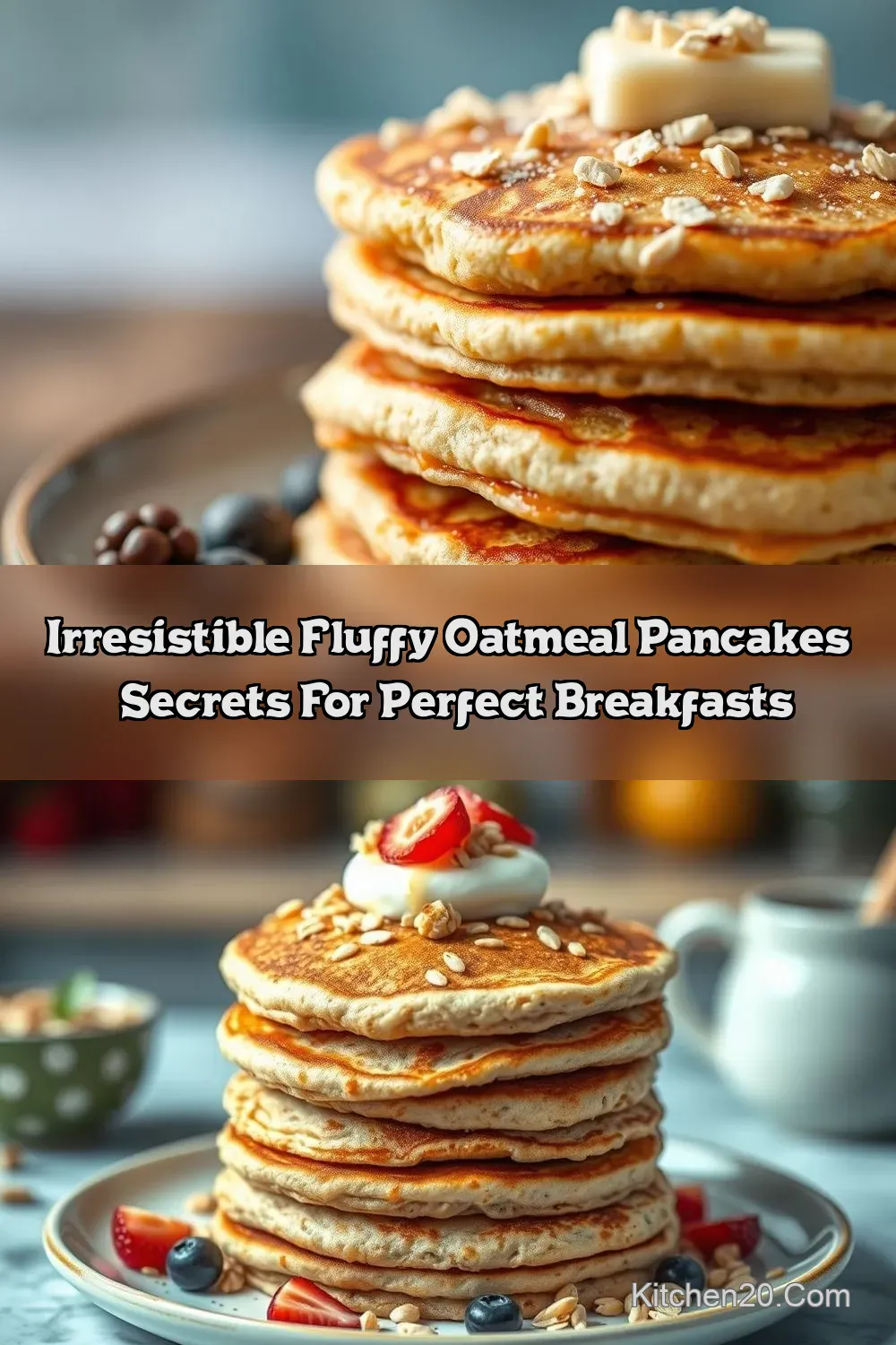 My Favorite Fluffy & Healthy Oatmeal Pancakes Recipe | Easy…