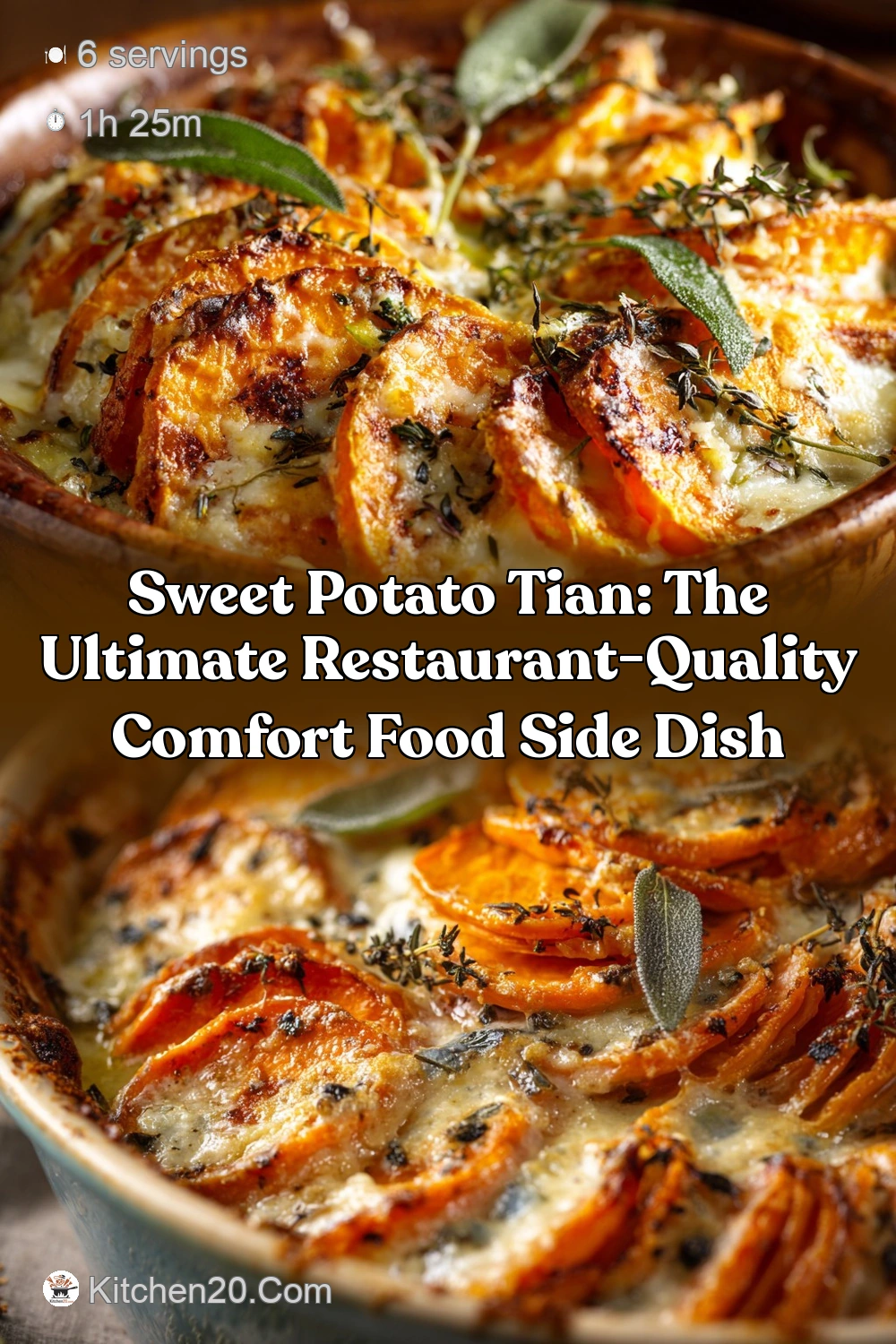 Sweet Potato Tian Recipe: Creamy Gruyère Sage Side Dish