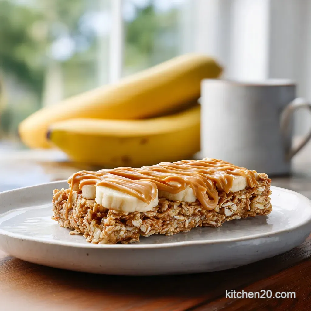 Energizing Banana Oatmeal Bar with Peanut Butter for a…