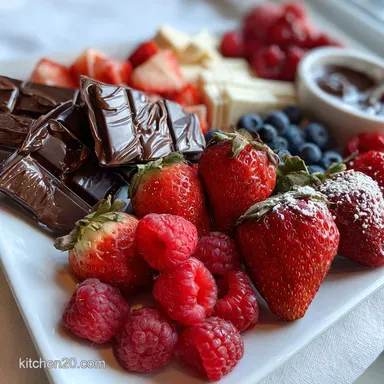 Valentine Snack Board with Chocolate and Fruit - Kitchen20