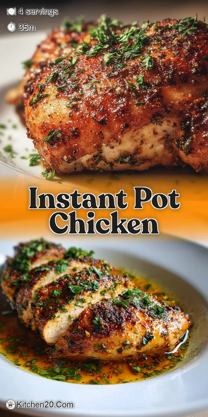 Instant Pot Chicken in 35 Minutes - Kitchen20