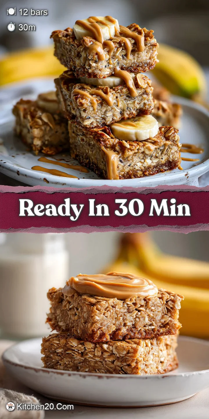 Energizing Banana Oatmeal Bar with Peanut Butter for a…